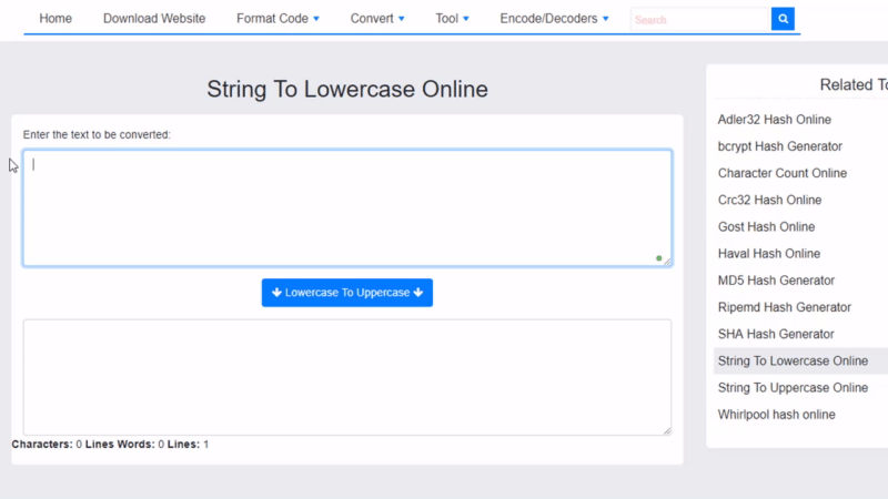 String To Lowercase Online Convert Text To Lowercase Bfotool