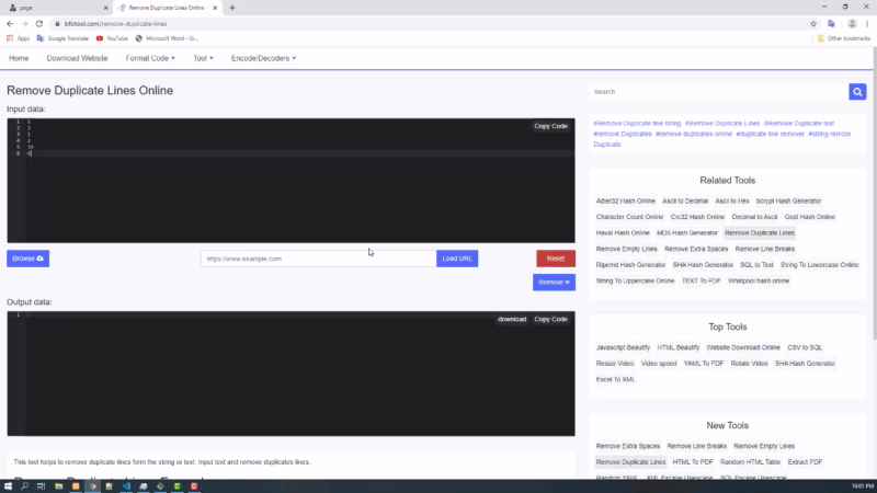 Remove Duplicate Lines Online Bfotool 4883
