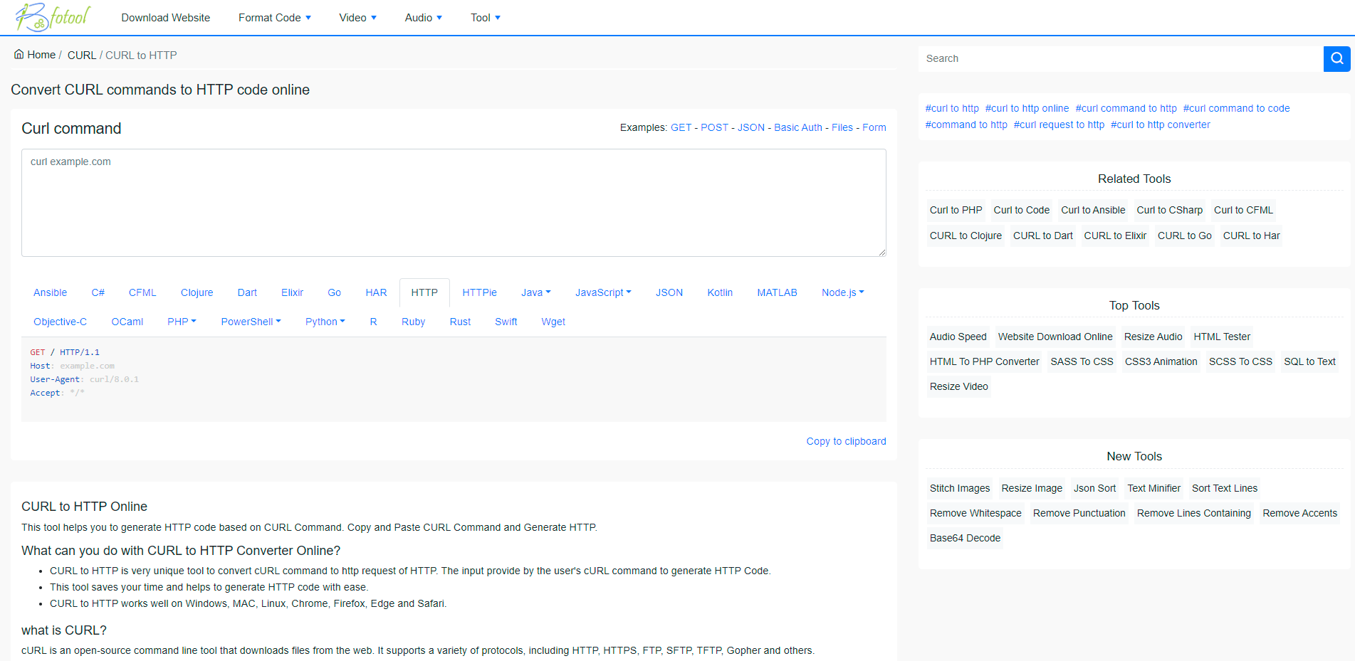 Convert CURL Commands To HTTP Code Online Bfotool Convert CURL Commands To HTTP Code Online Bfotool