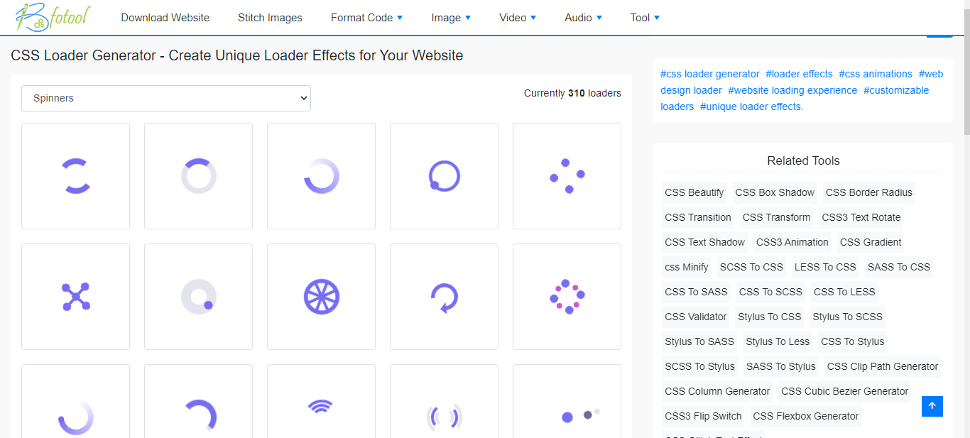 Css Loader Generator Create Unique Loader Effects For Your Website Bfotool