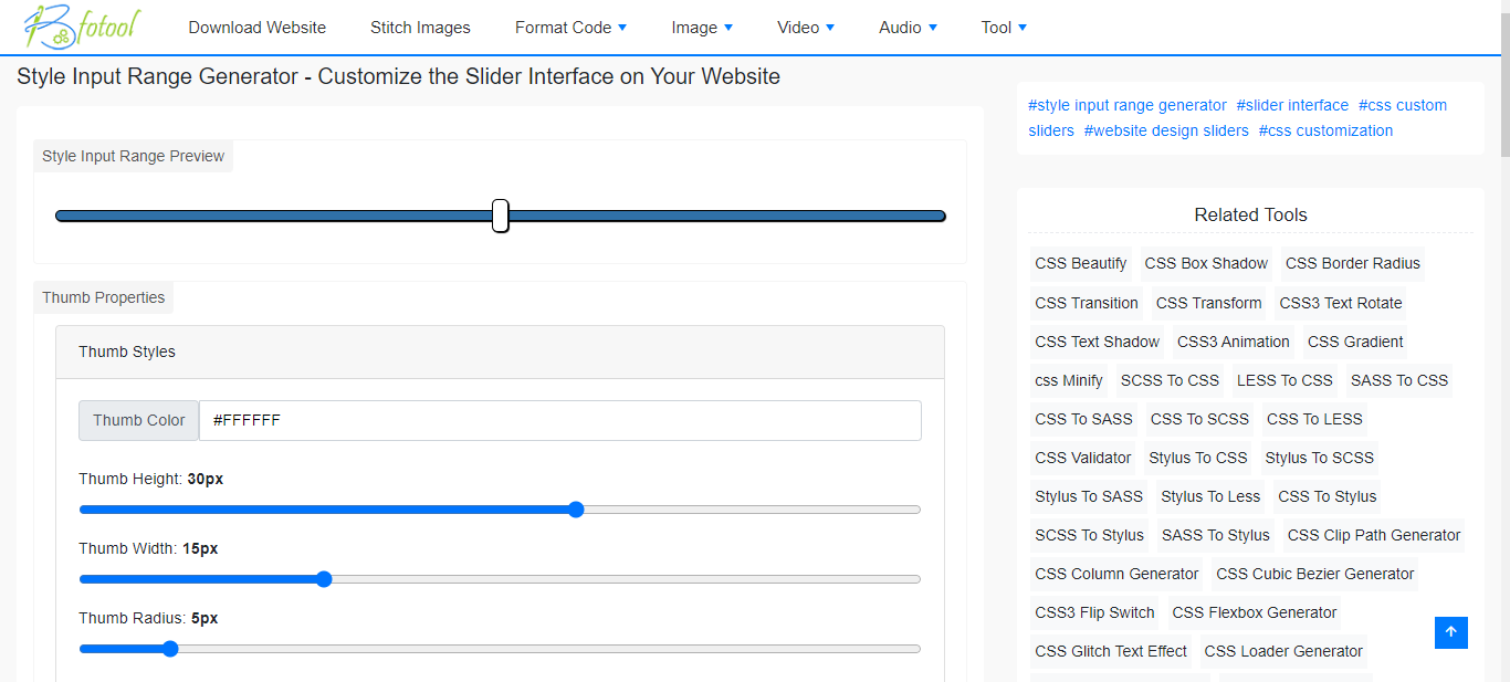 Style Input Range Generator Customize The Slider Interface On Your Website Bfotool